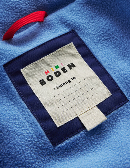 Fleece Lined Padded Coat-College Navy Colourblock | Boden AU