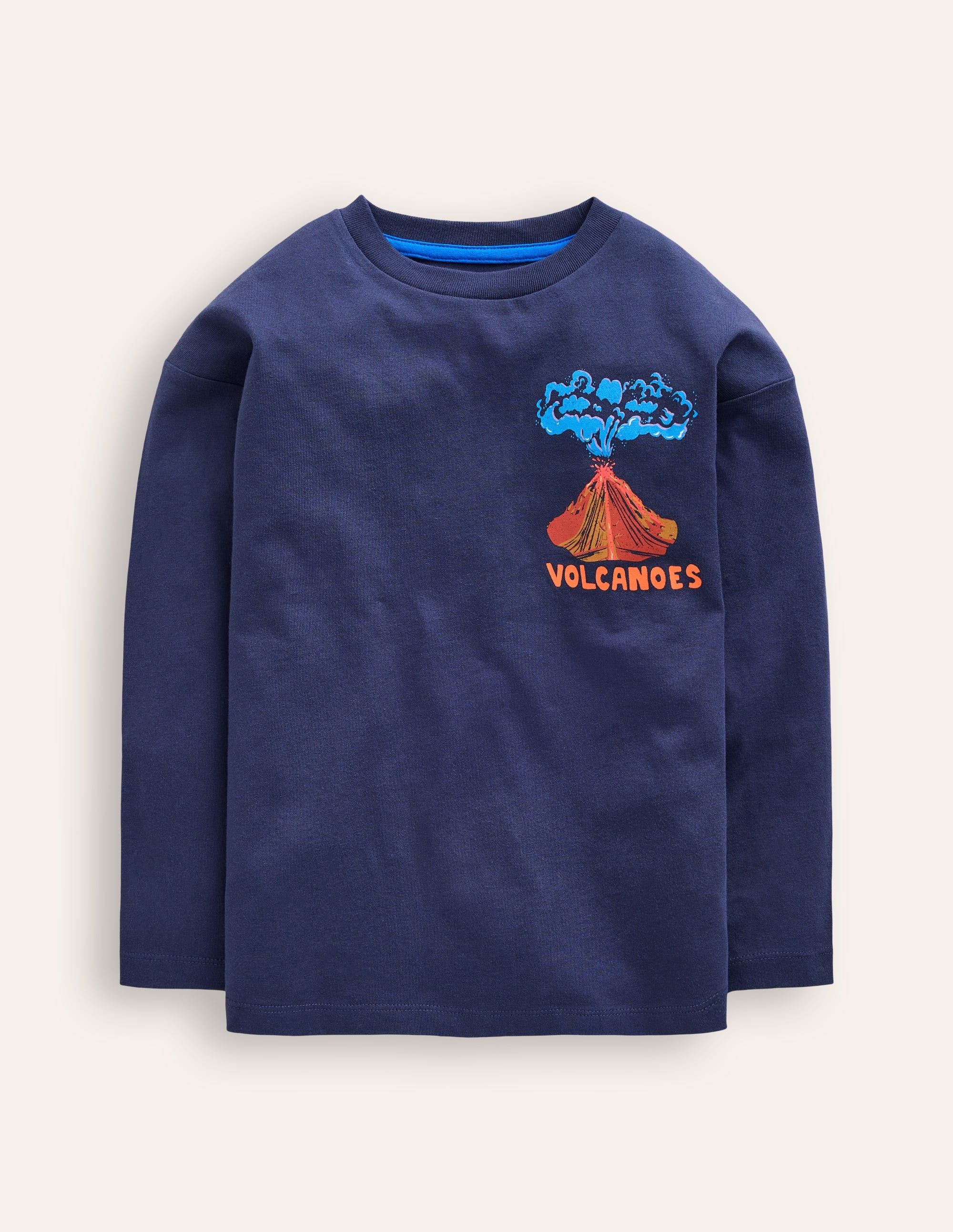 Fun Science Logo T-shirt-Stormy Blue Volcanoes | Boden UK