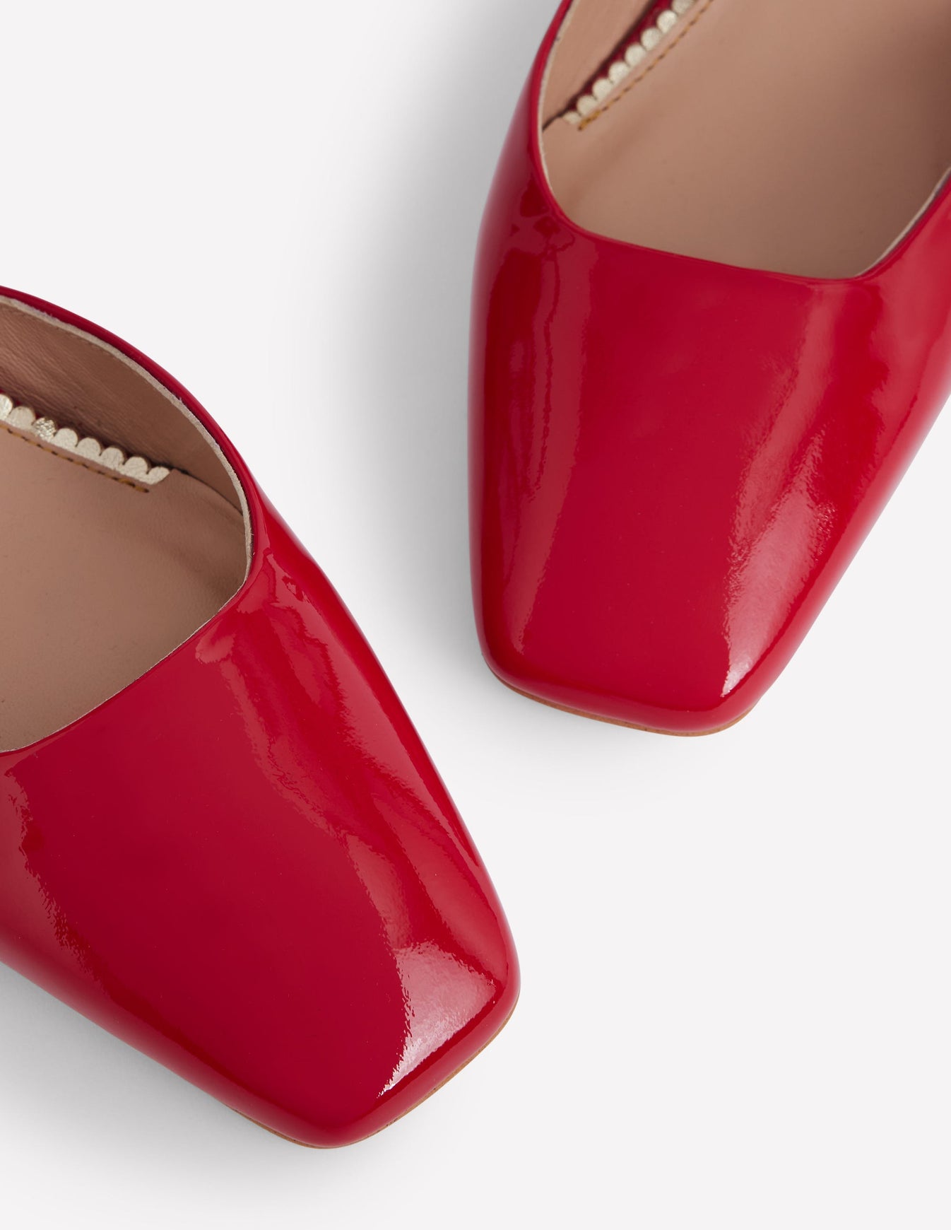 Multi Strap Block Heel Pump-Poppy Red | Boden UK