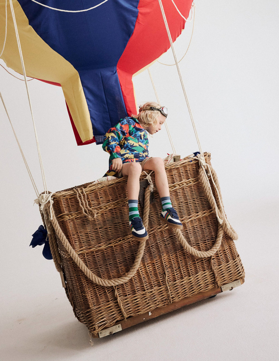 Waterproof Pop Over Jacket-College Navy Multi Dinos | Boden UK