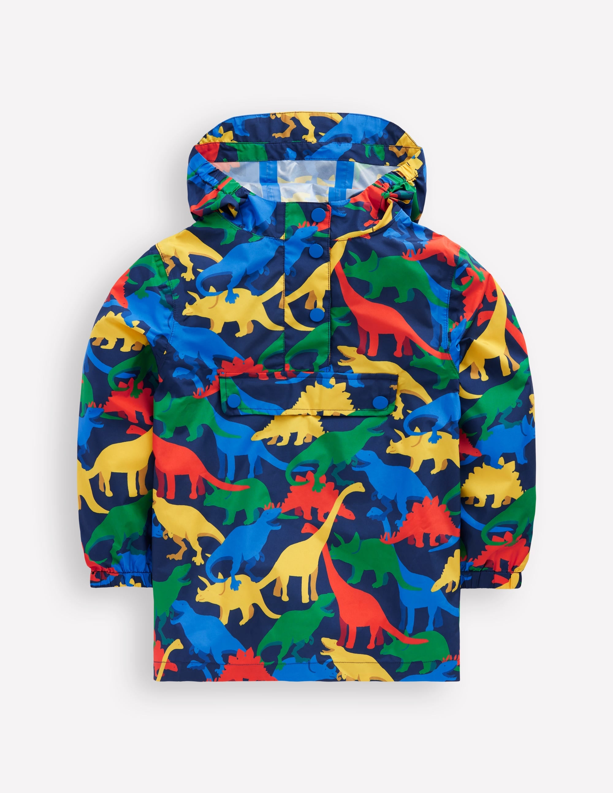 Waterproof Pop Over Jacket-College Navy Multi Dinos | Boden UK