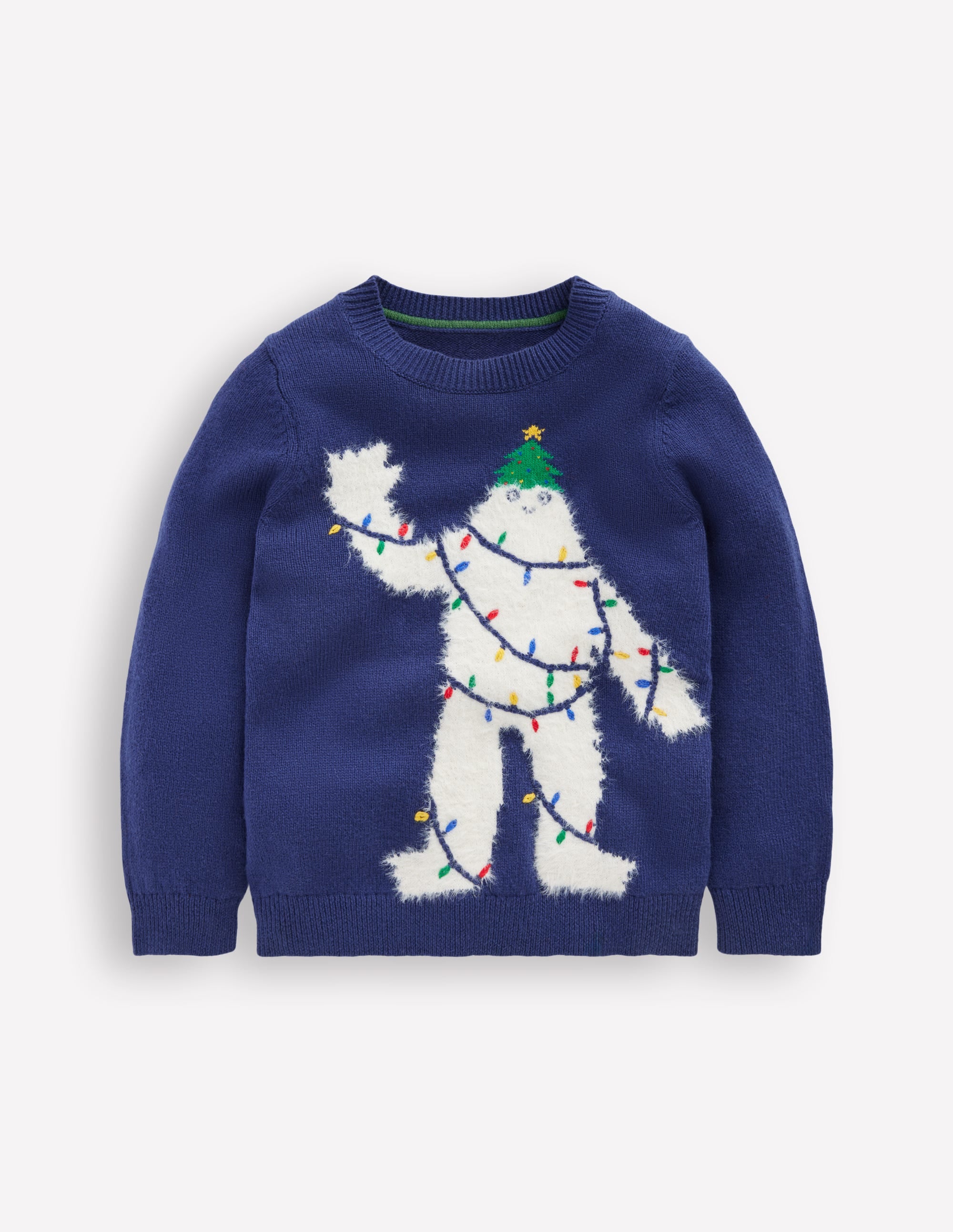 Fun Logo Jumper-College Navy Yeti | Boden UK