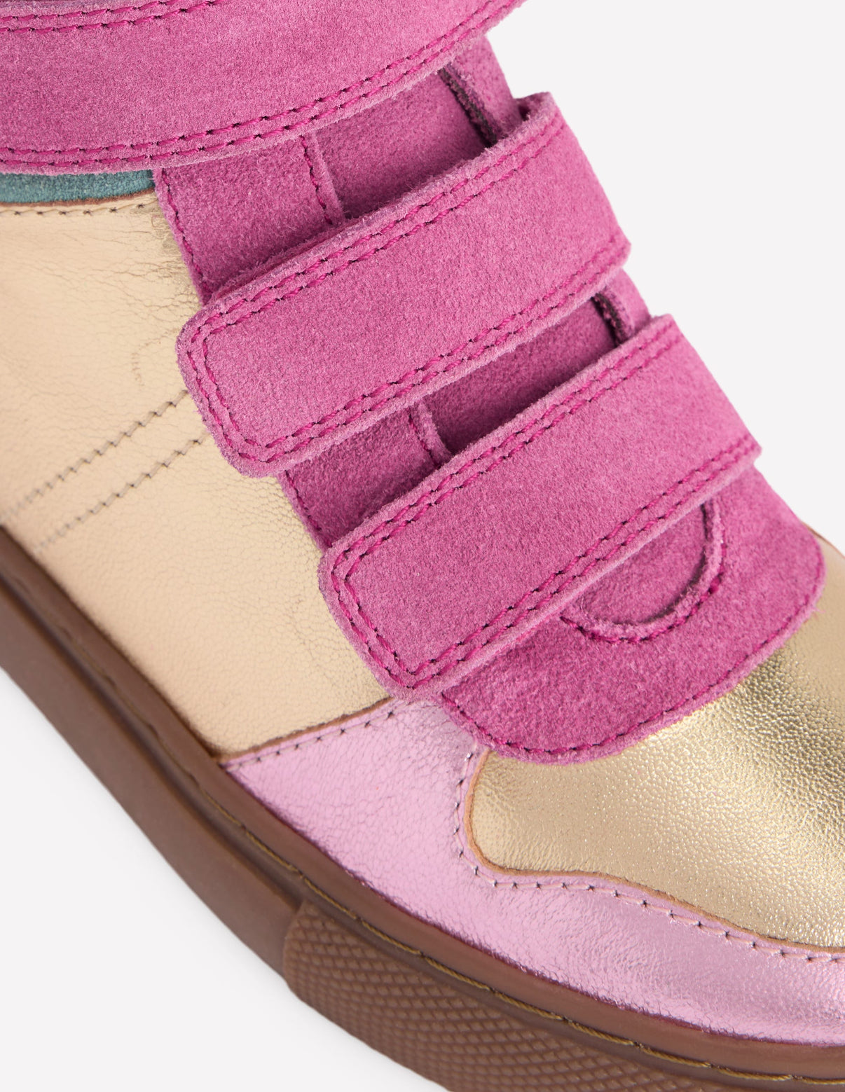 Metallic High Tops-Gold and Pink Metallic | Boden UK