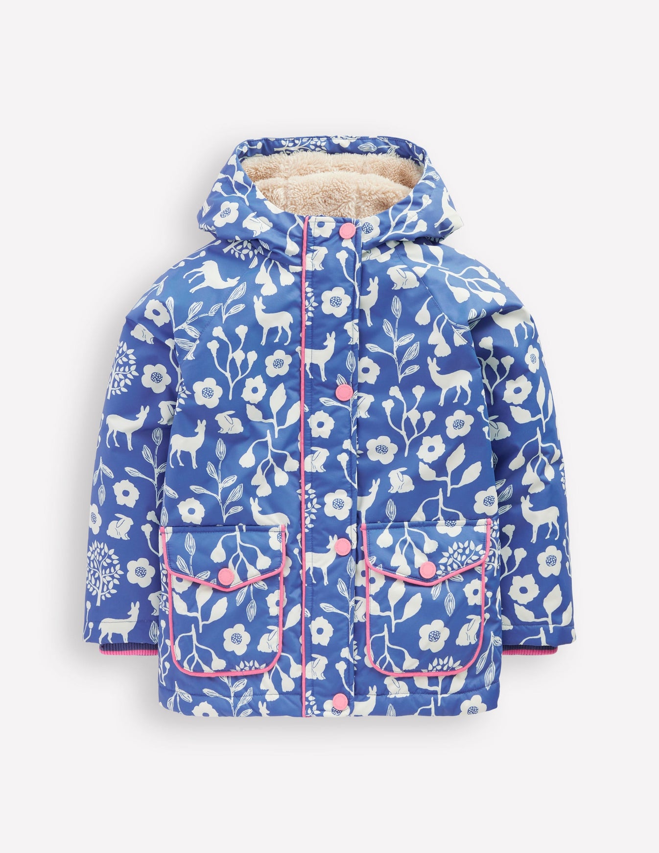 Sherpa Lined Anorak-Bluejay Woodland | Boden UK