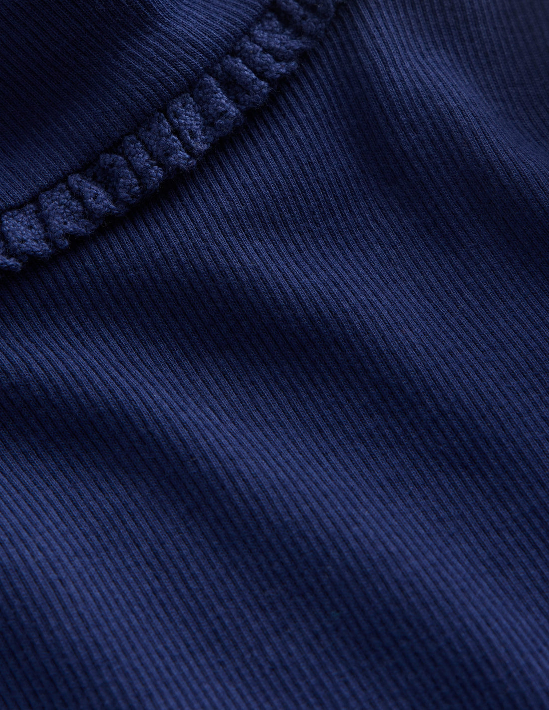 Ribbed Roll Neck Top-College Navy | Boden UK