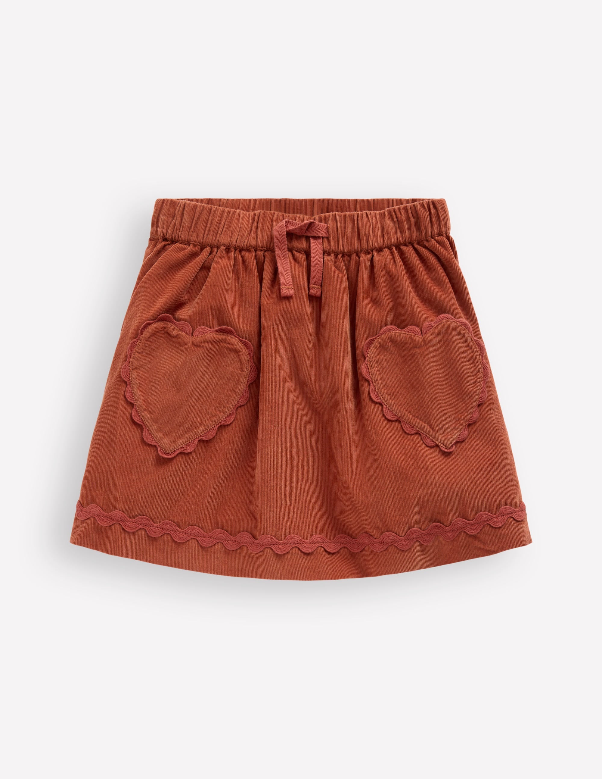 Ric Rac Skirt-Barn Red | Boden AU