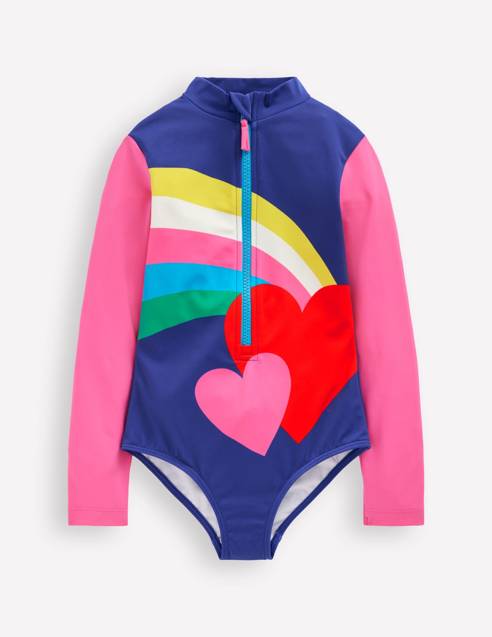 Long-Sleeved Swimsuit-Rainbow Heart | Boden UK