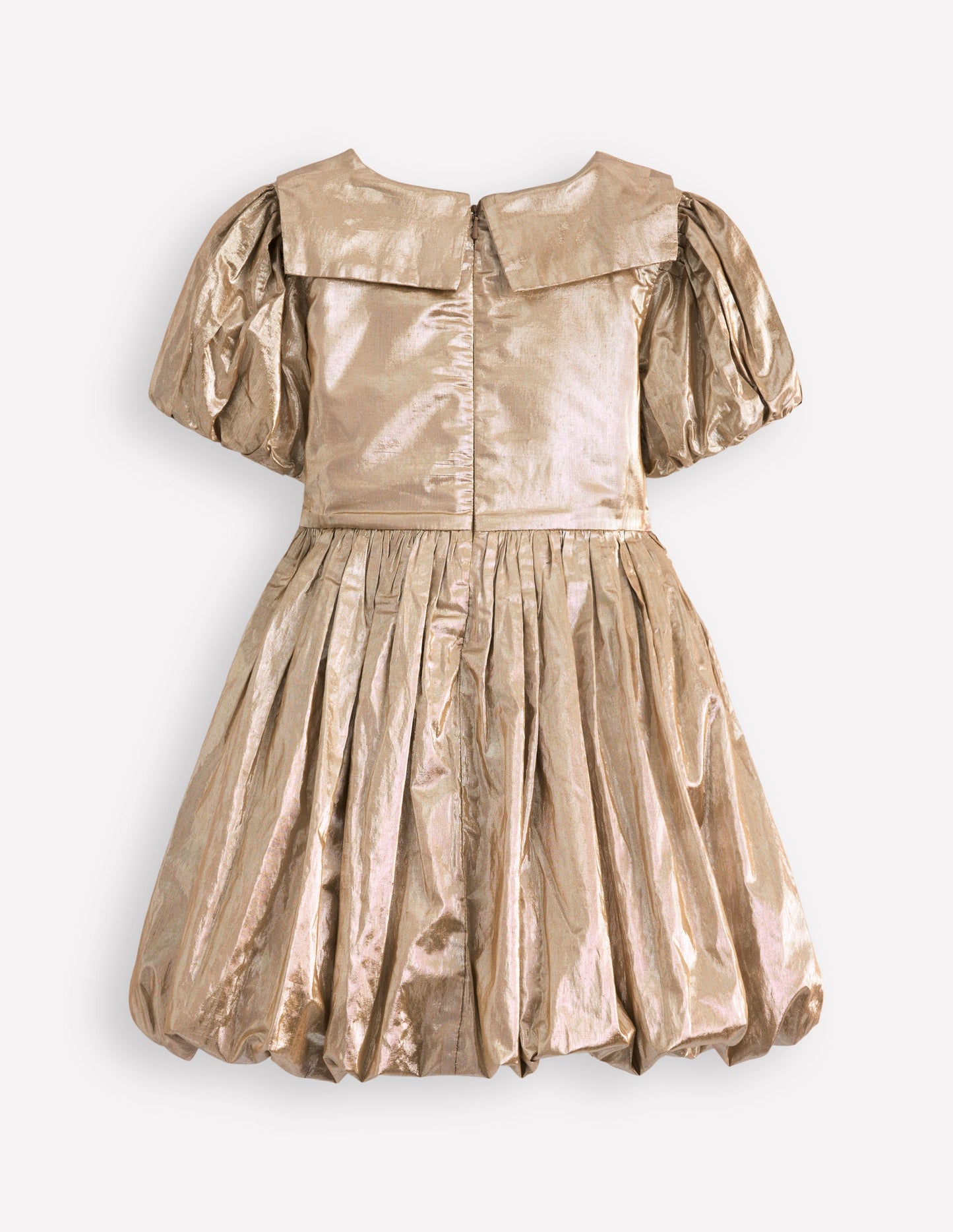 Bubble Hem Party Dress-Gold | Boden UK