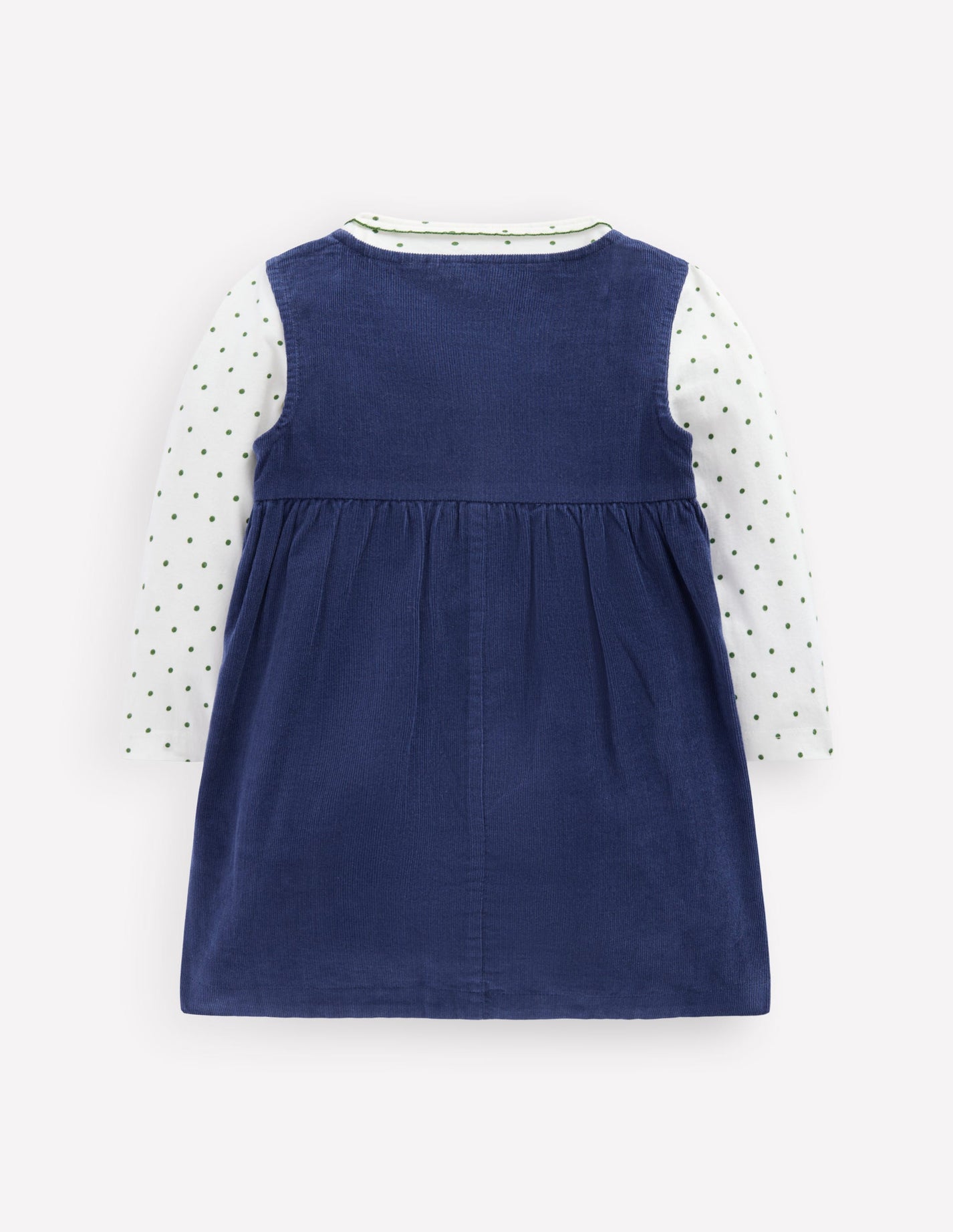 Woven Pinny Dress Set-College Navy Cherries | Boden UK