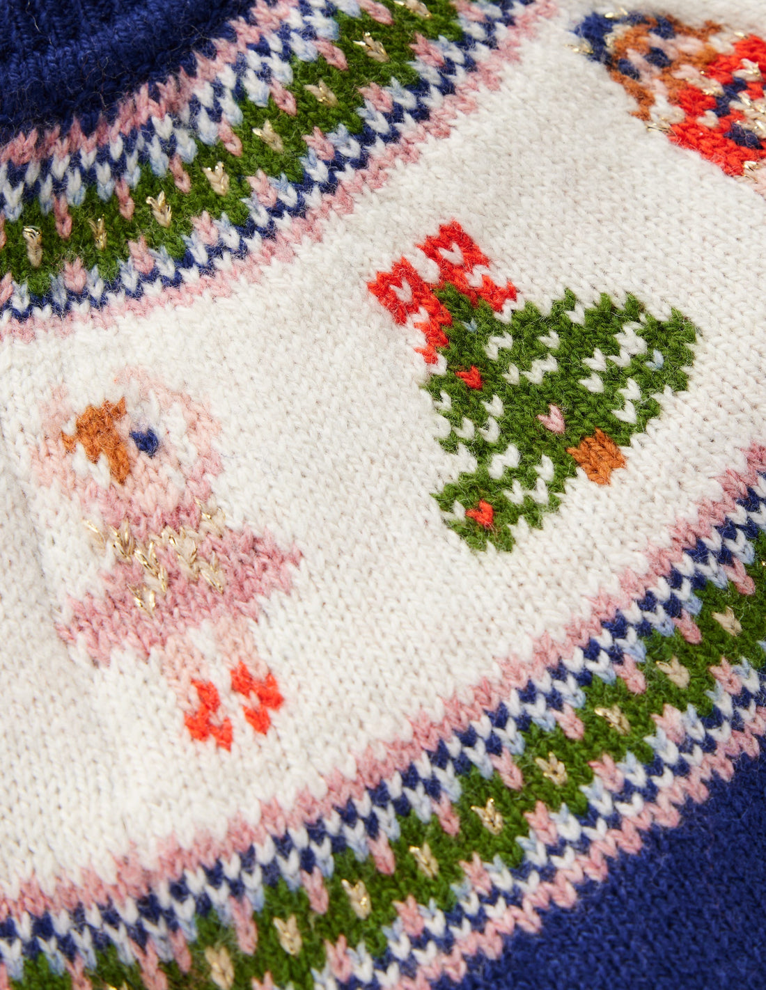 Edie Fair Isle Cardigan-College Navy Nutcracker | Boden UK
