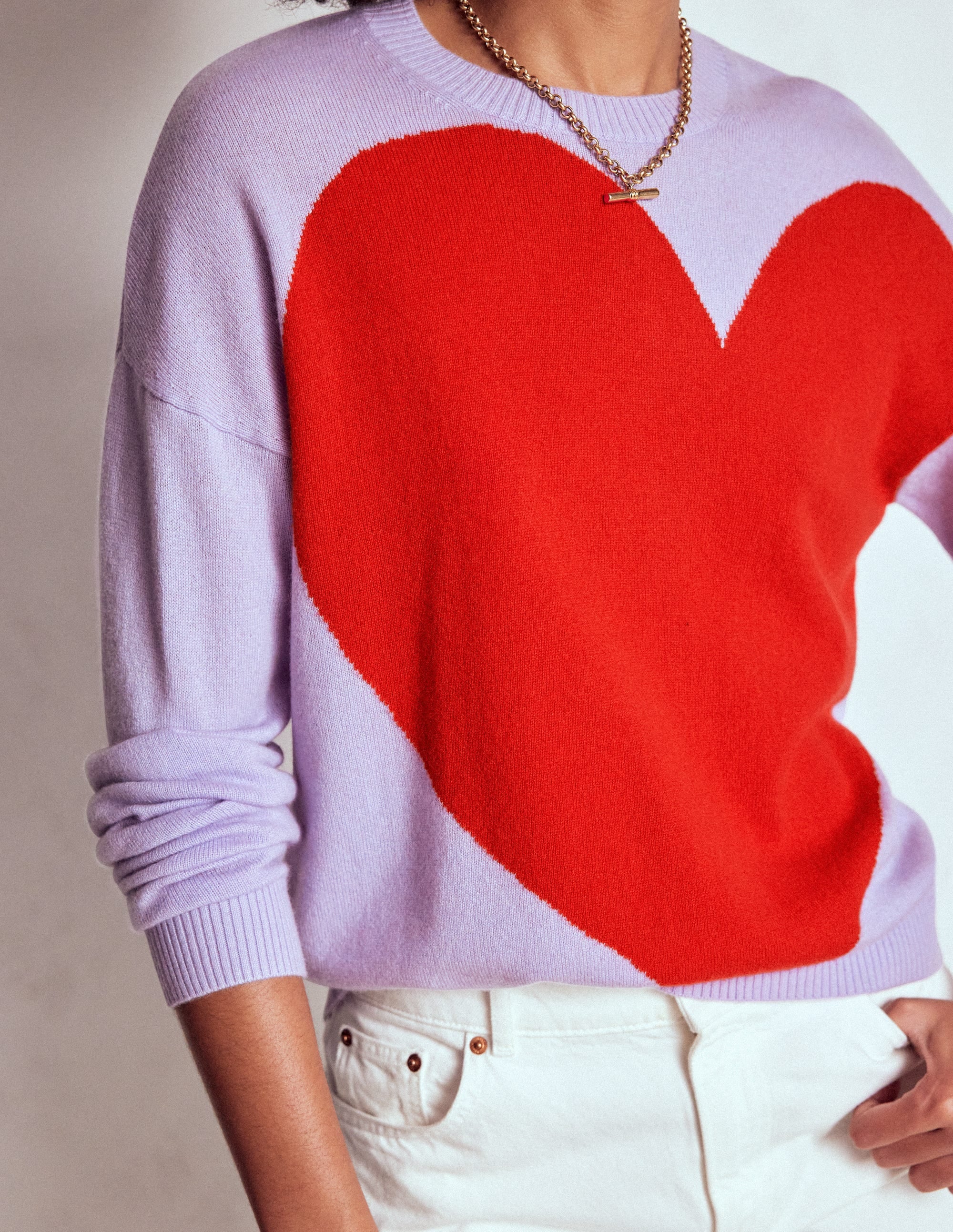 Lydia Cashmere Jumper-Purple Heart | Boden UK