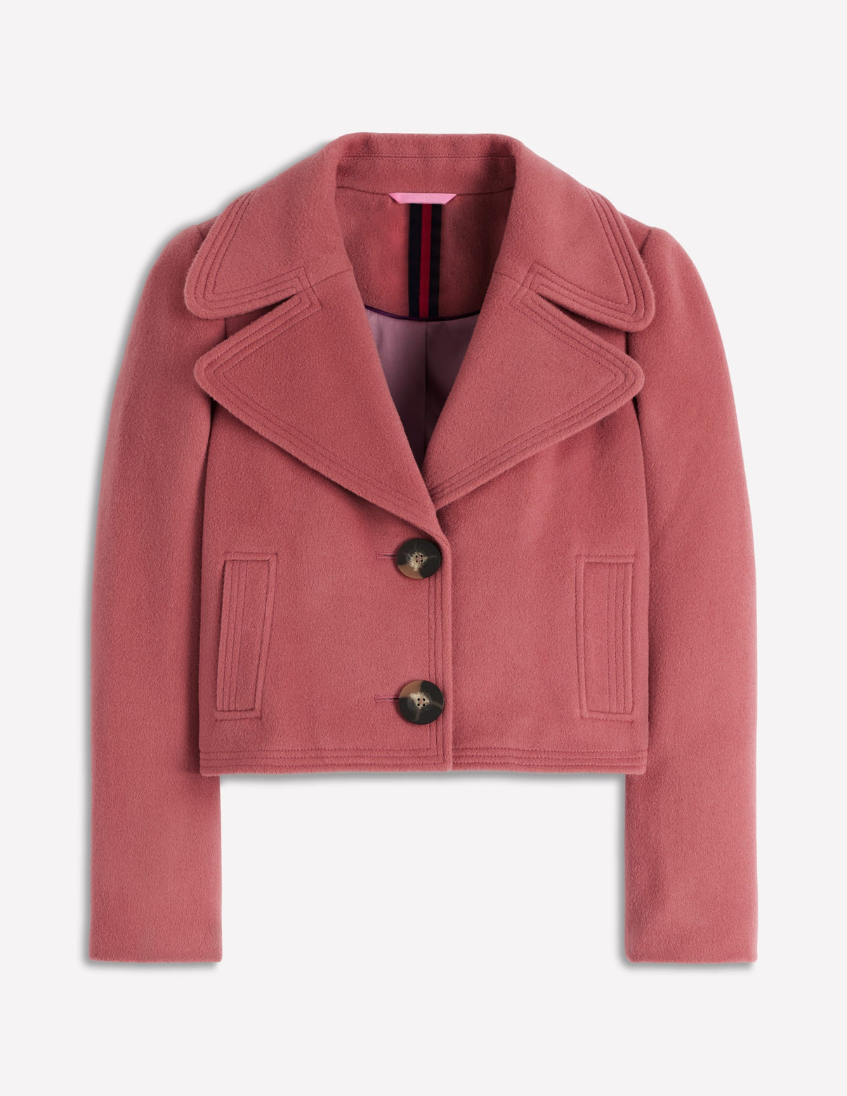 Topstitch Jacket-DUSTY PINK | Boden UK