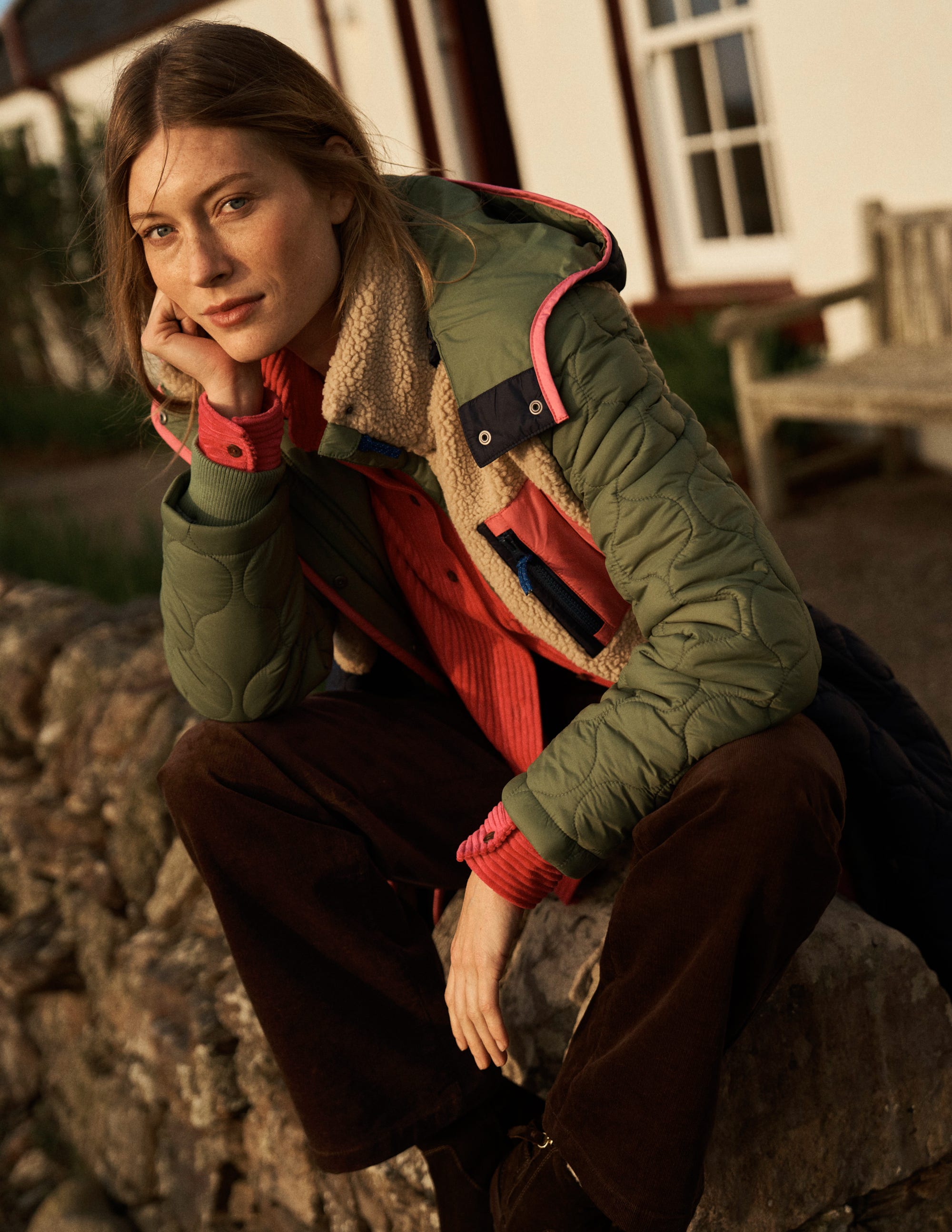 Borg Mix Coat-Multi Borg | Boden UK