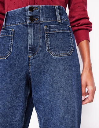 Primrose Patch Pocket Jeans-Mid Vintage | Boden UK