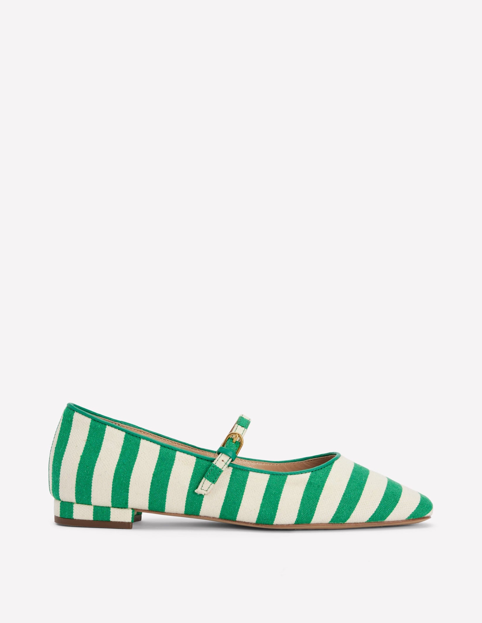 Penelope Mary Jane Flat-Rich Emerald Stripe | Boden UK