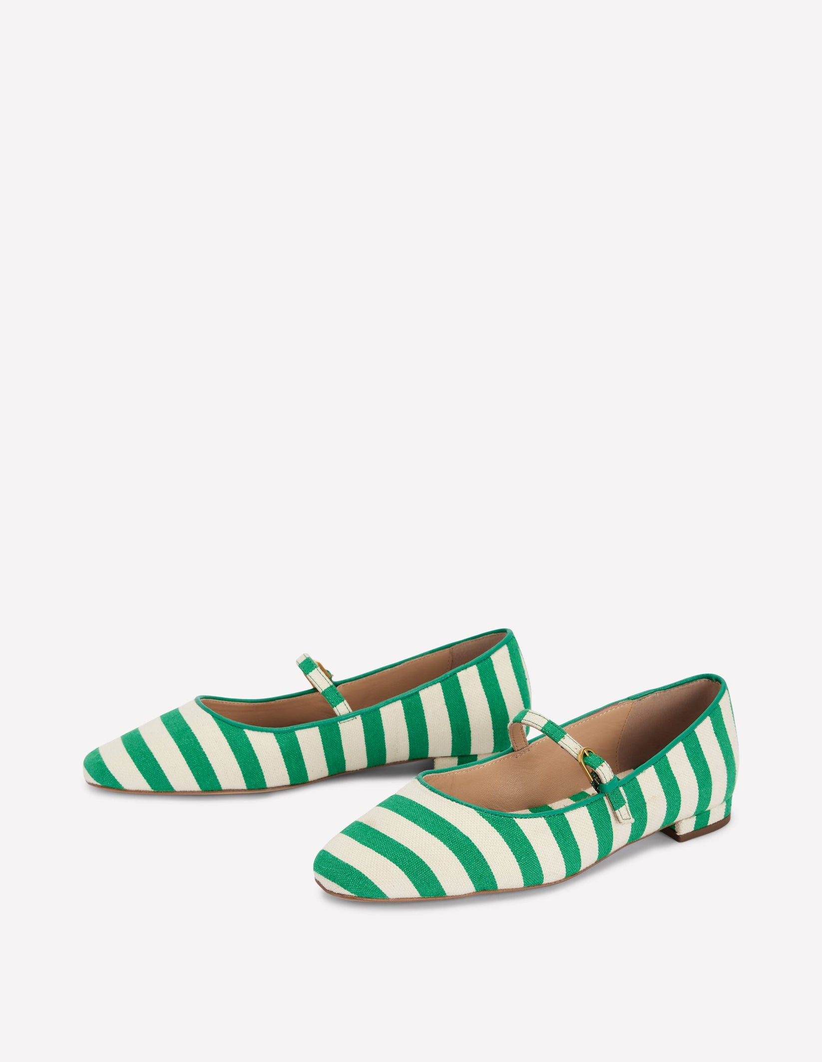 Penelope Mary Jane Flat-Rich Emerald Stripe | Boden UK