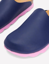 Lyla Colour Block Clogs-Navy/Soft Pink | Boden UK