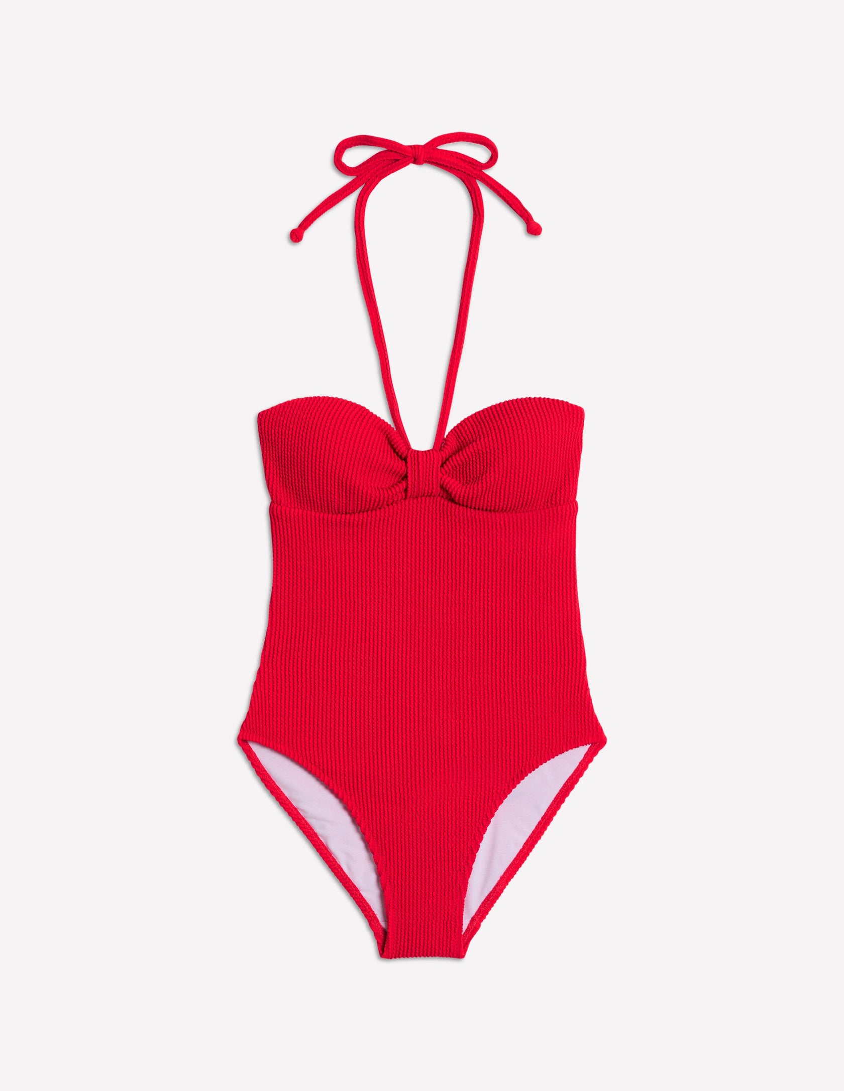 Crinkle Texture Swimsuit-Tulip Red | Boden UK