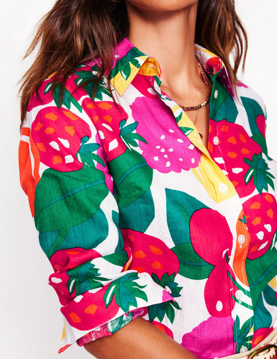 Sienna Linen Shirt-Multi, Summer Fruits | Boden AU