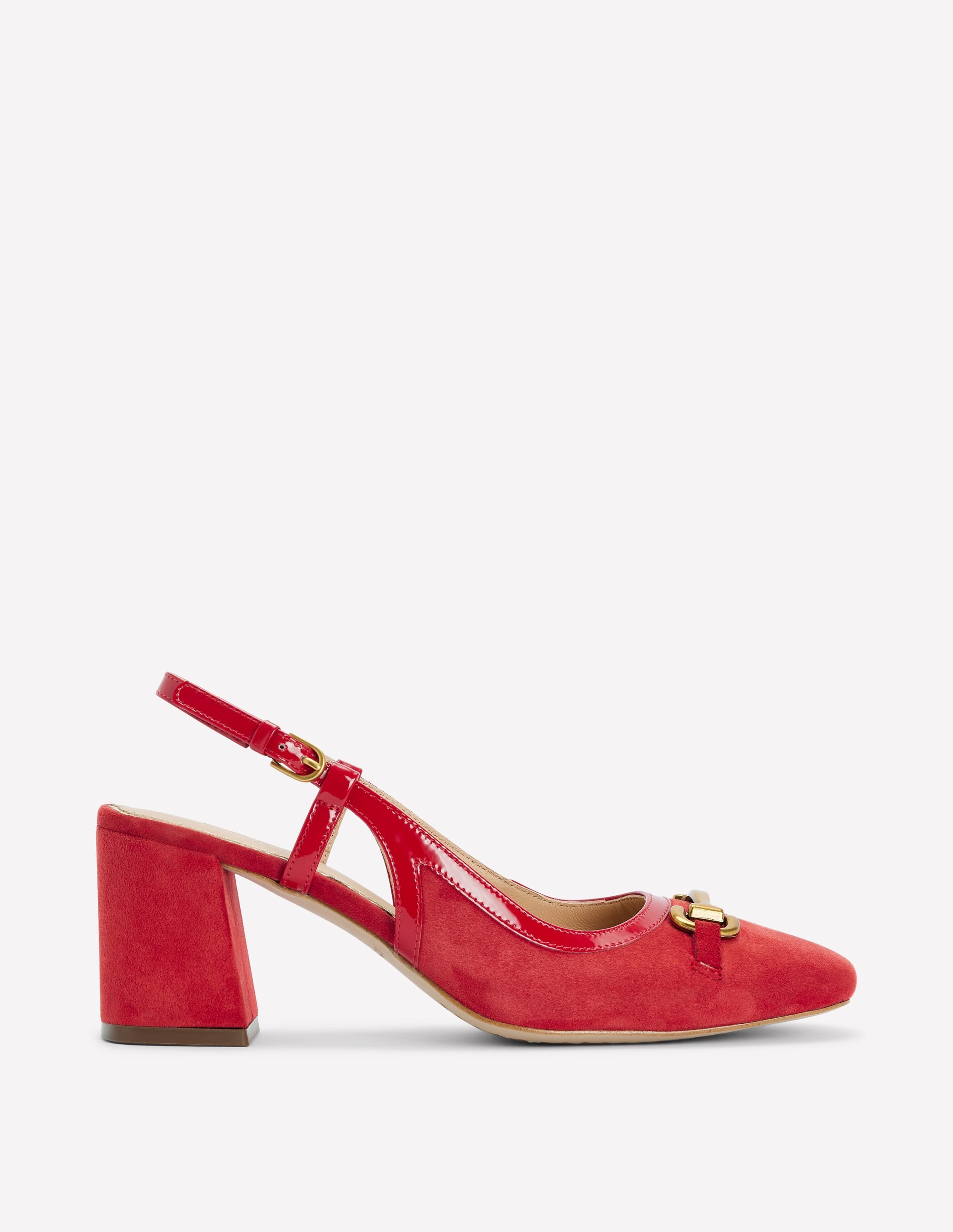 Iris Snaffle Slingback Heels-Post Box Red | Boden UK