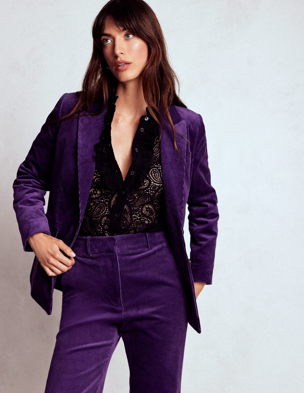 Stamford Cord Blazer-Mystical Purple | Boden UK
