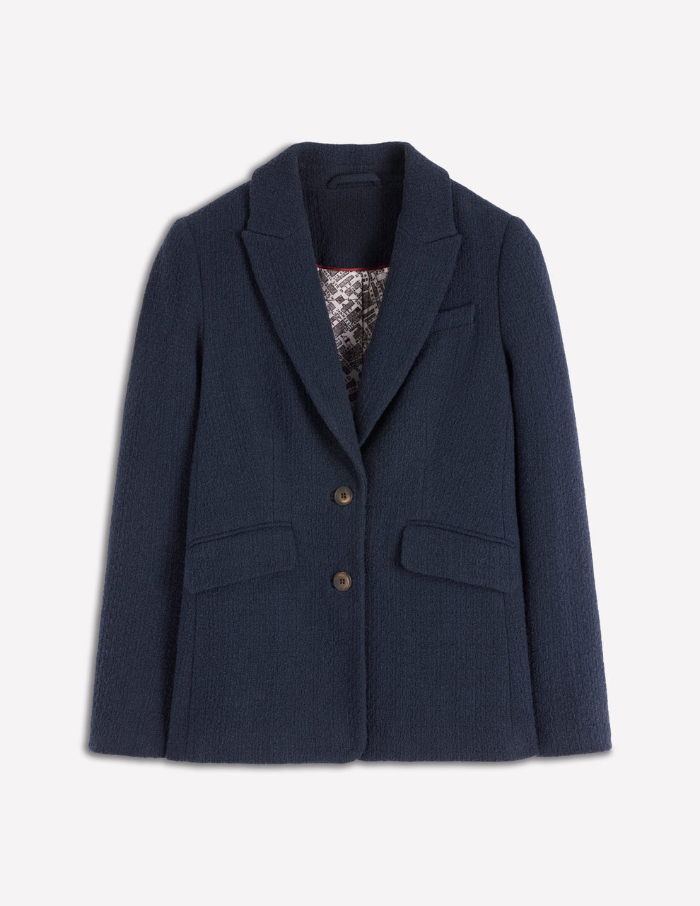 Stamford Texture Blazer-Navy Texture | Boden UK