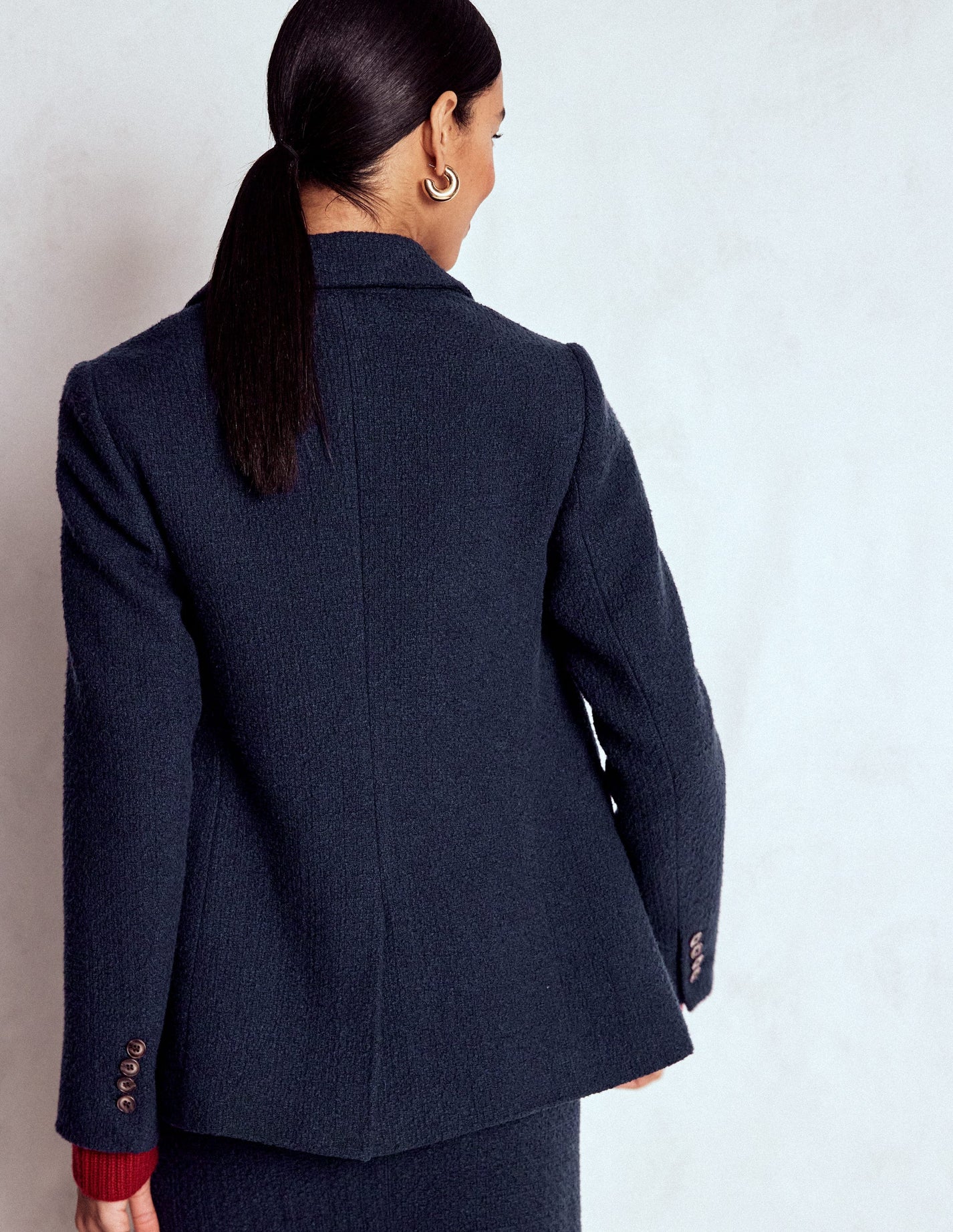 Stamford Texture Blazer-Navy Texture | Boden UK