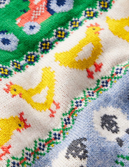 Fair Isle Jumper-Farm Animals | Boden UK