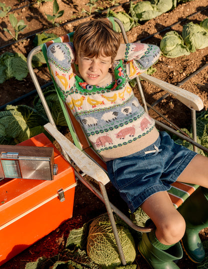 Fair Isle Jumper-Farm Animals | Boden UK
