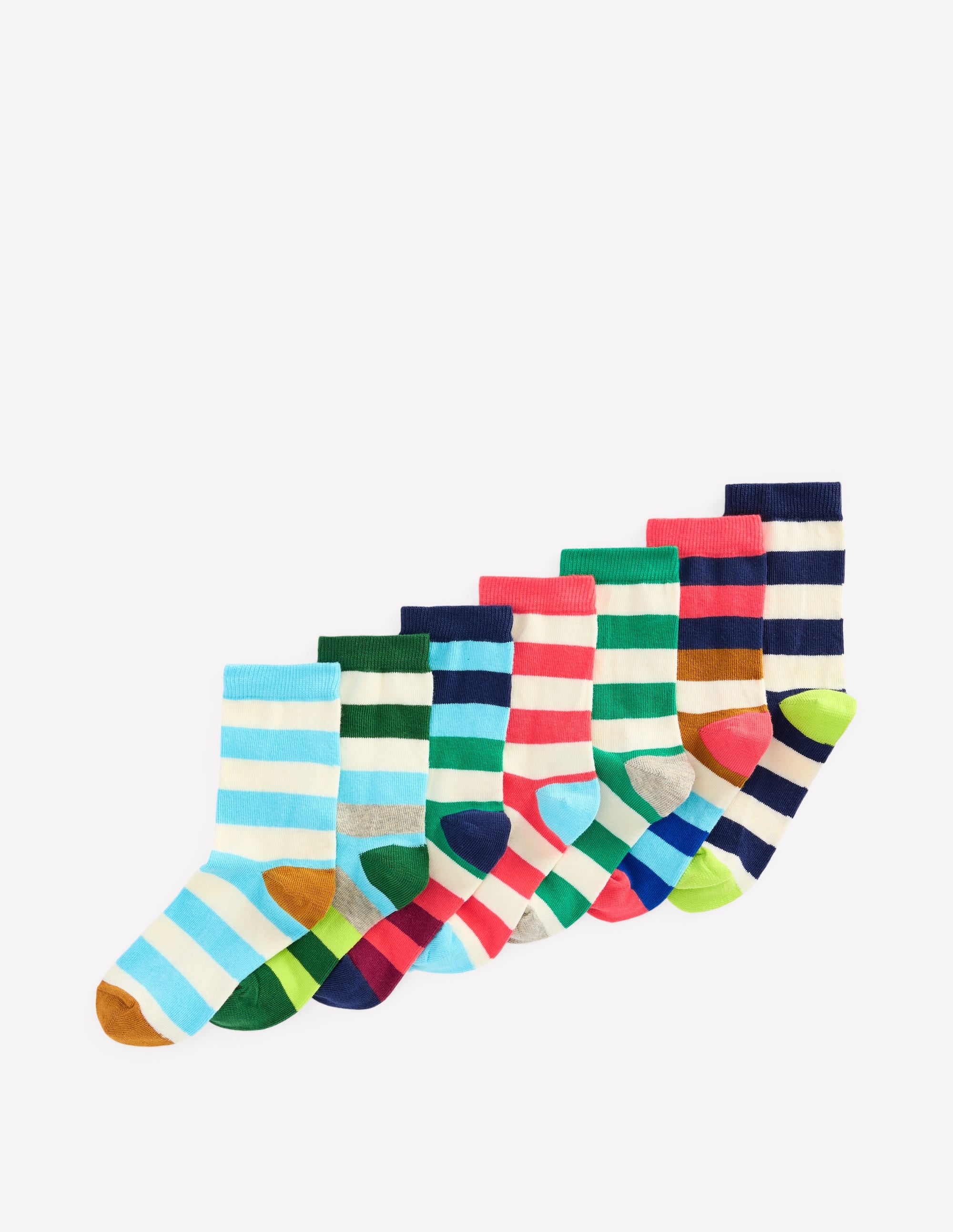 Socks 7 Pack-Hotchpotch Stripe | Boden UK