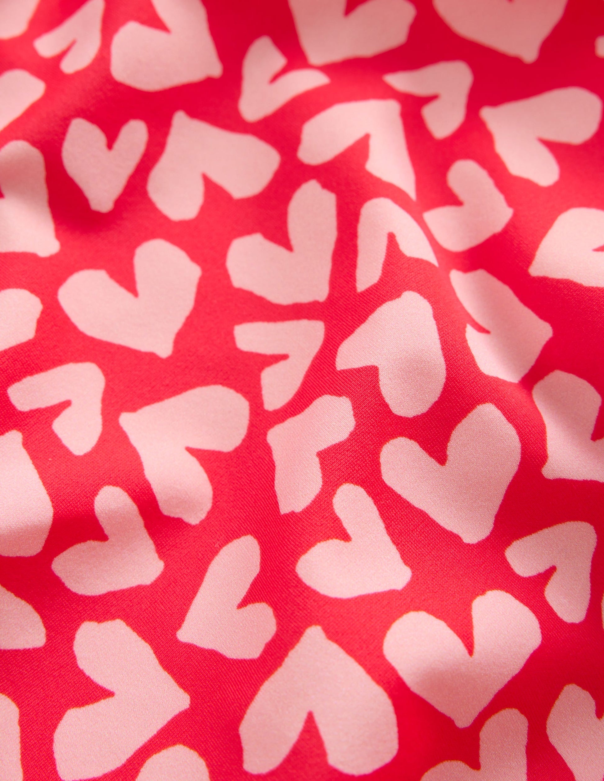 Ruched Tankini Set-Rockabilly Red Collage Hearts | Boden AU