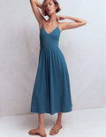 Cross Back Jersey Dress-Tourmaline Blue | Boden UK