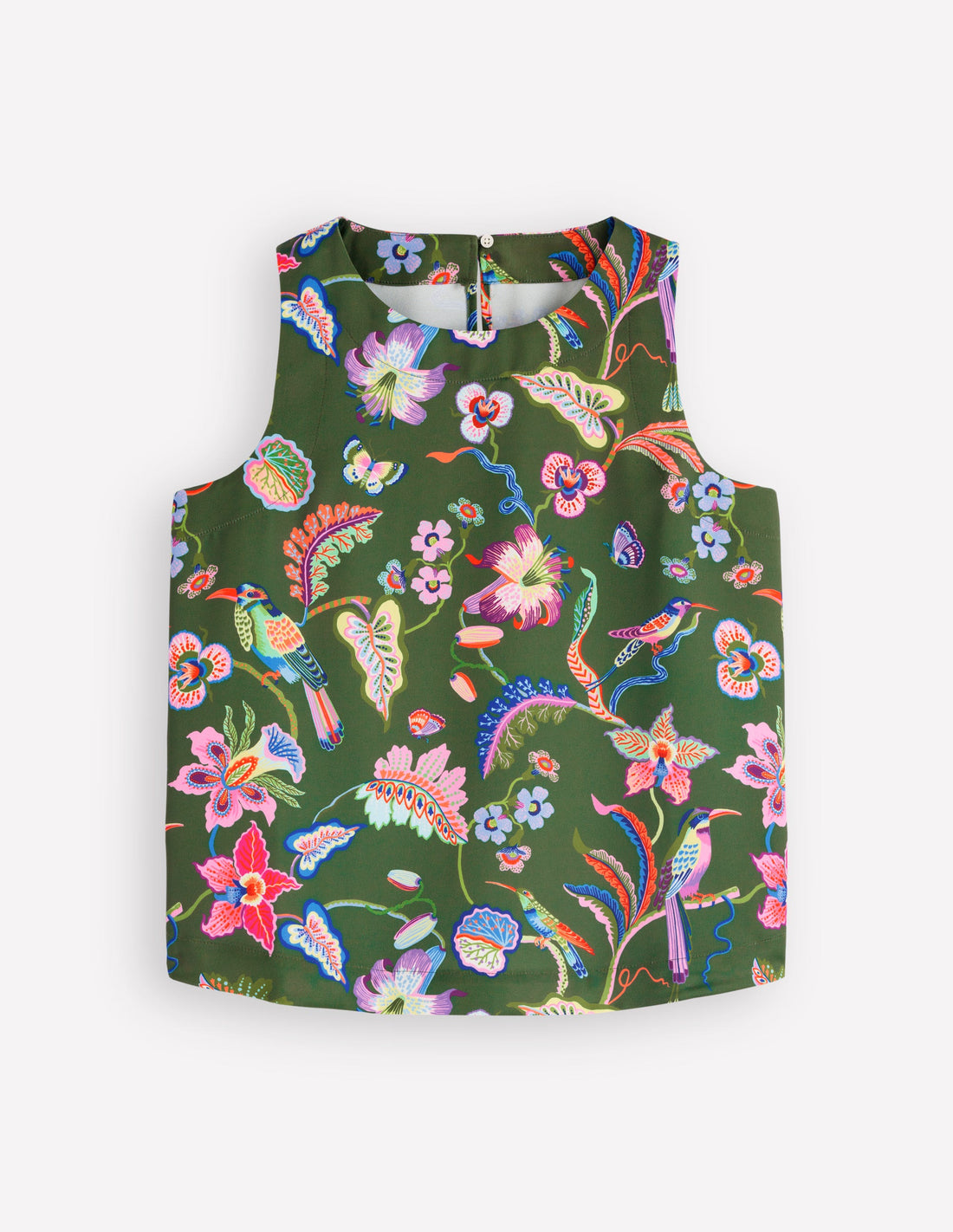 Relaxed Sleeveless Shell Top-Multi, Orchid Canopy | Boden UK