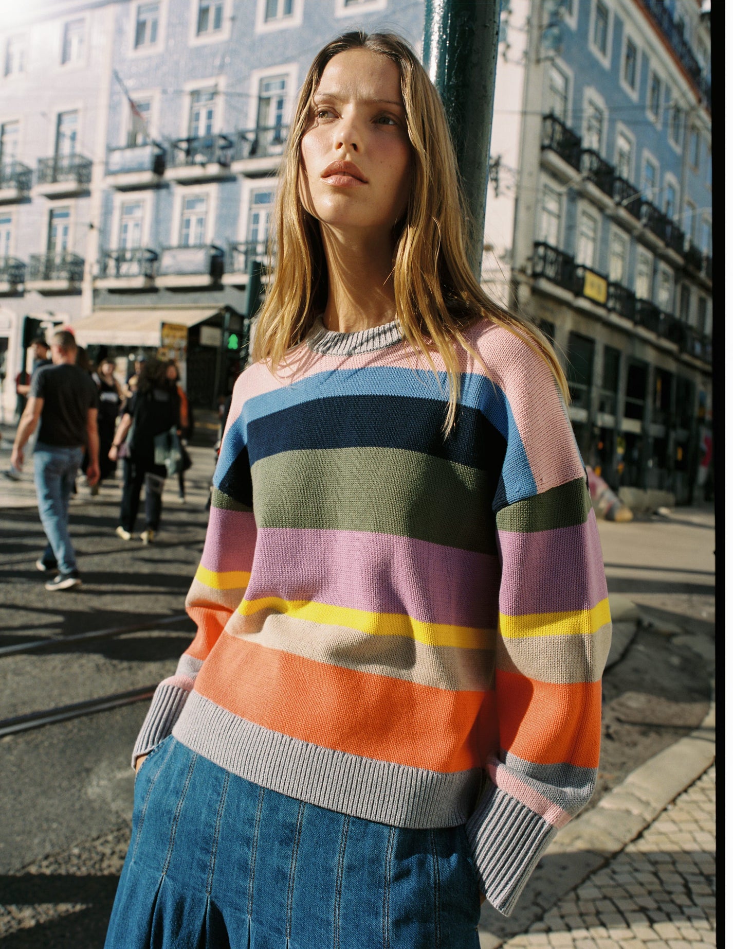 Lucy Relaxed Cotton Jumper-Mutli, Rainbow | Boden UK
