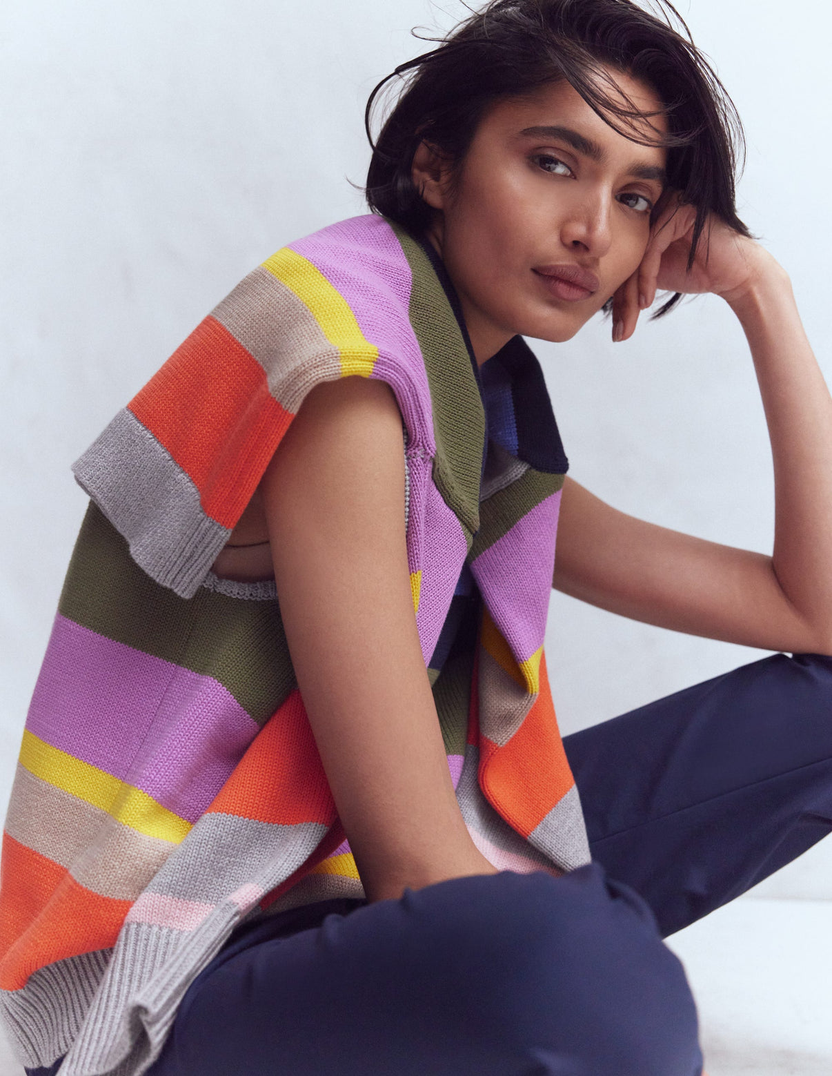 Lucy Cotton Tank-Multi, Rainbow | Boden UK