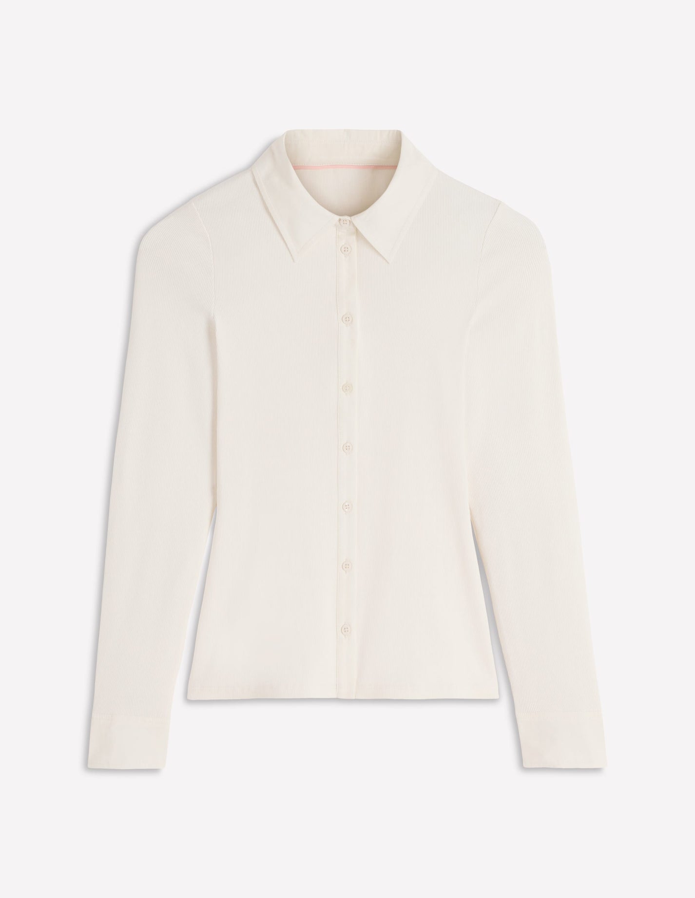 Collared Button Through Top-Ivory | Boden UK