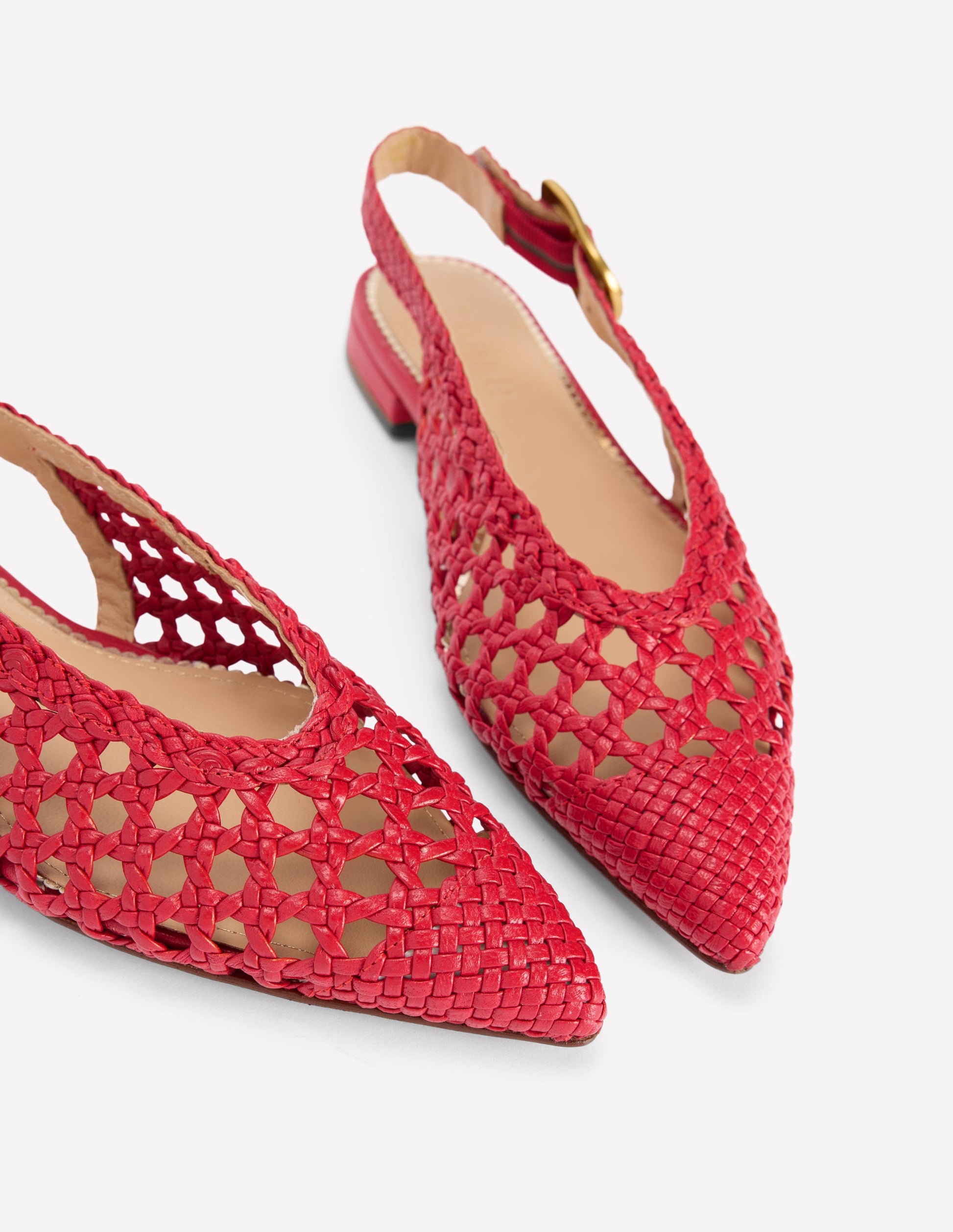 High Cut Flat Point-Red Weave | Boden UK