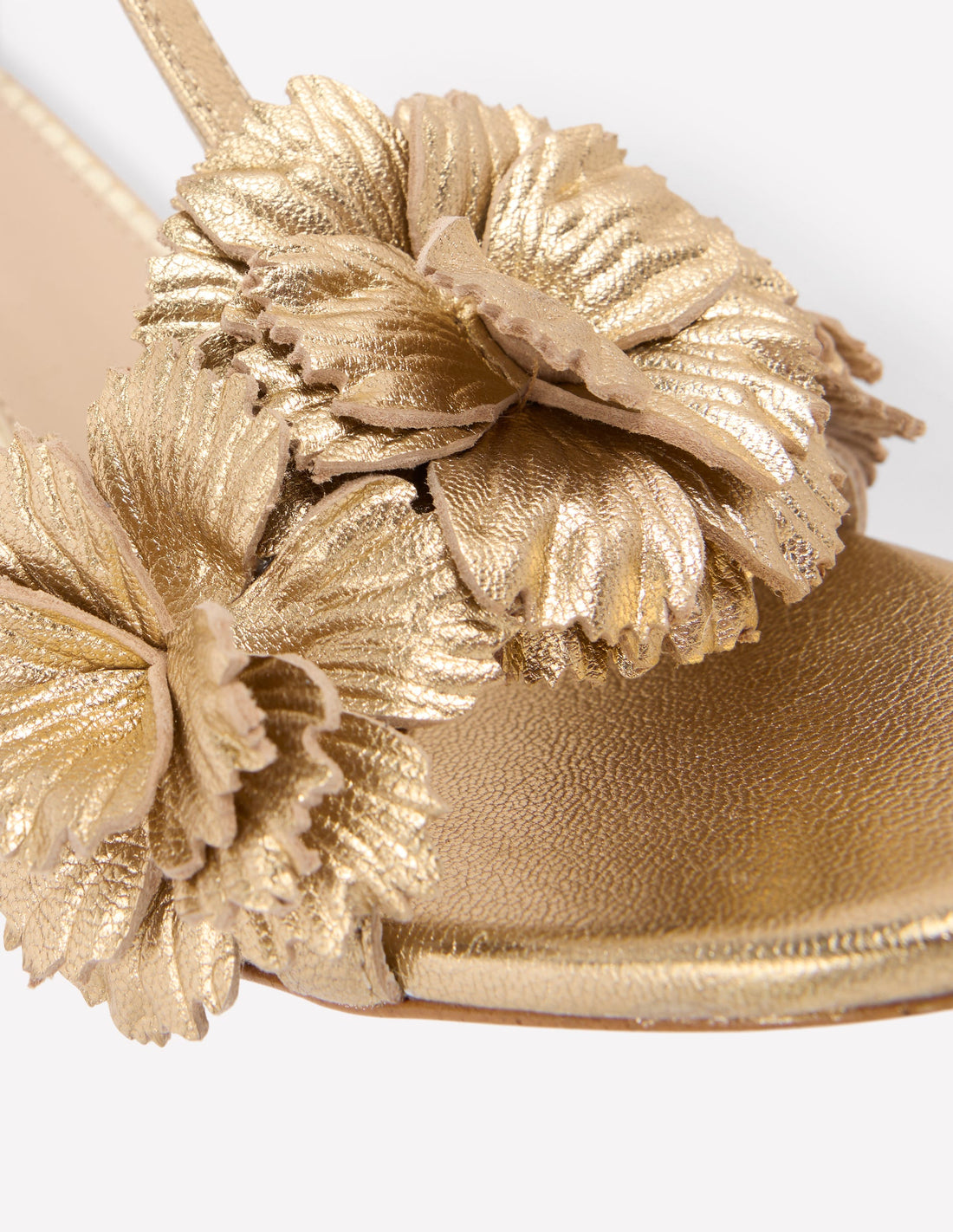 Flower Sandals-Gold | Boden UK