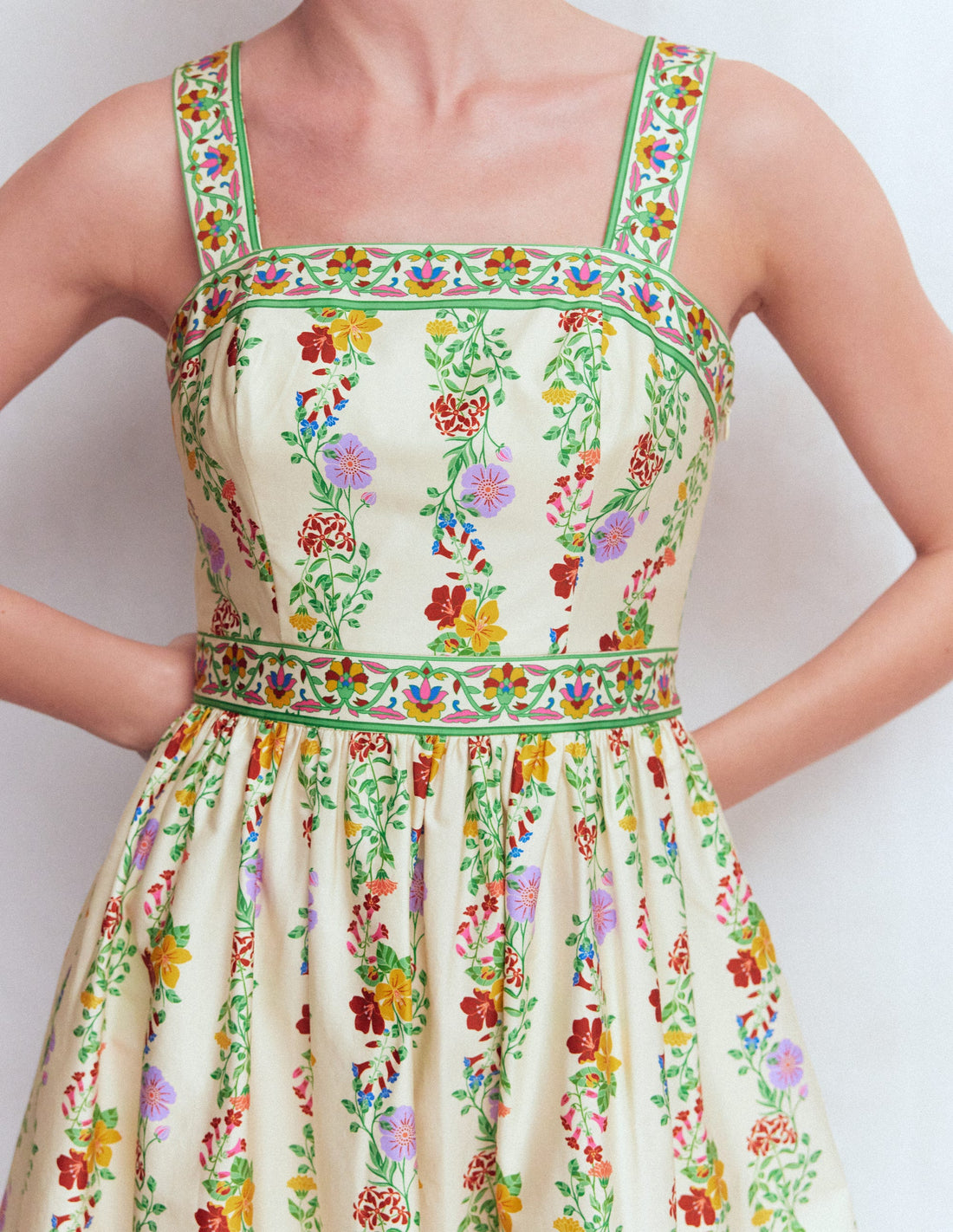 Square Neck Occasion Dress-Ivory, Blossom Trail | Boden UK